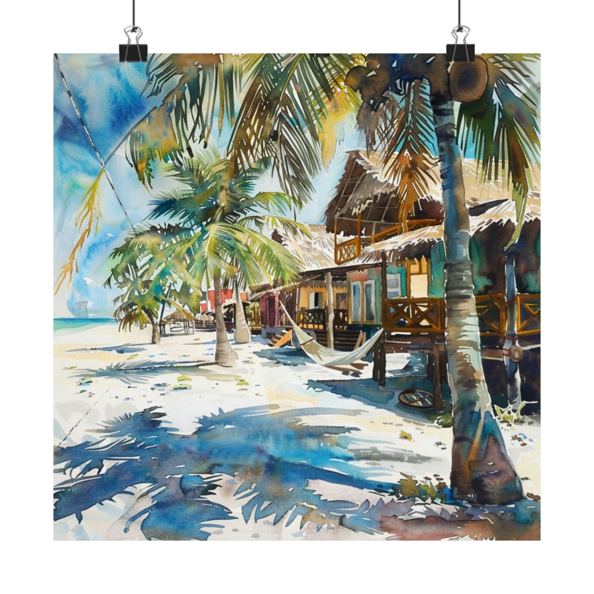 Holbox Painting Mexican Island Art Print, Isla Holbox Wall Art, Mexico ...