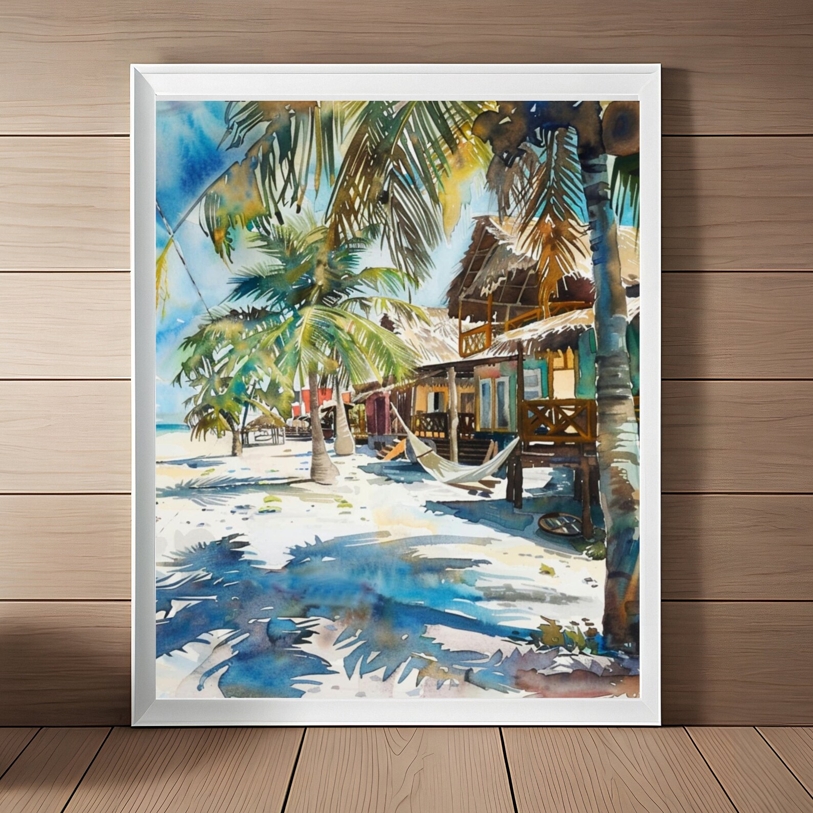 Holbox Painting Mexican Island Art Print, Isla Holbox Wall Art, Mexico ...
