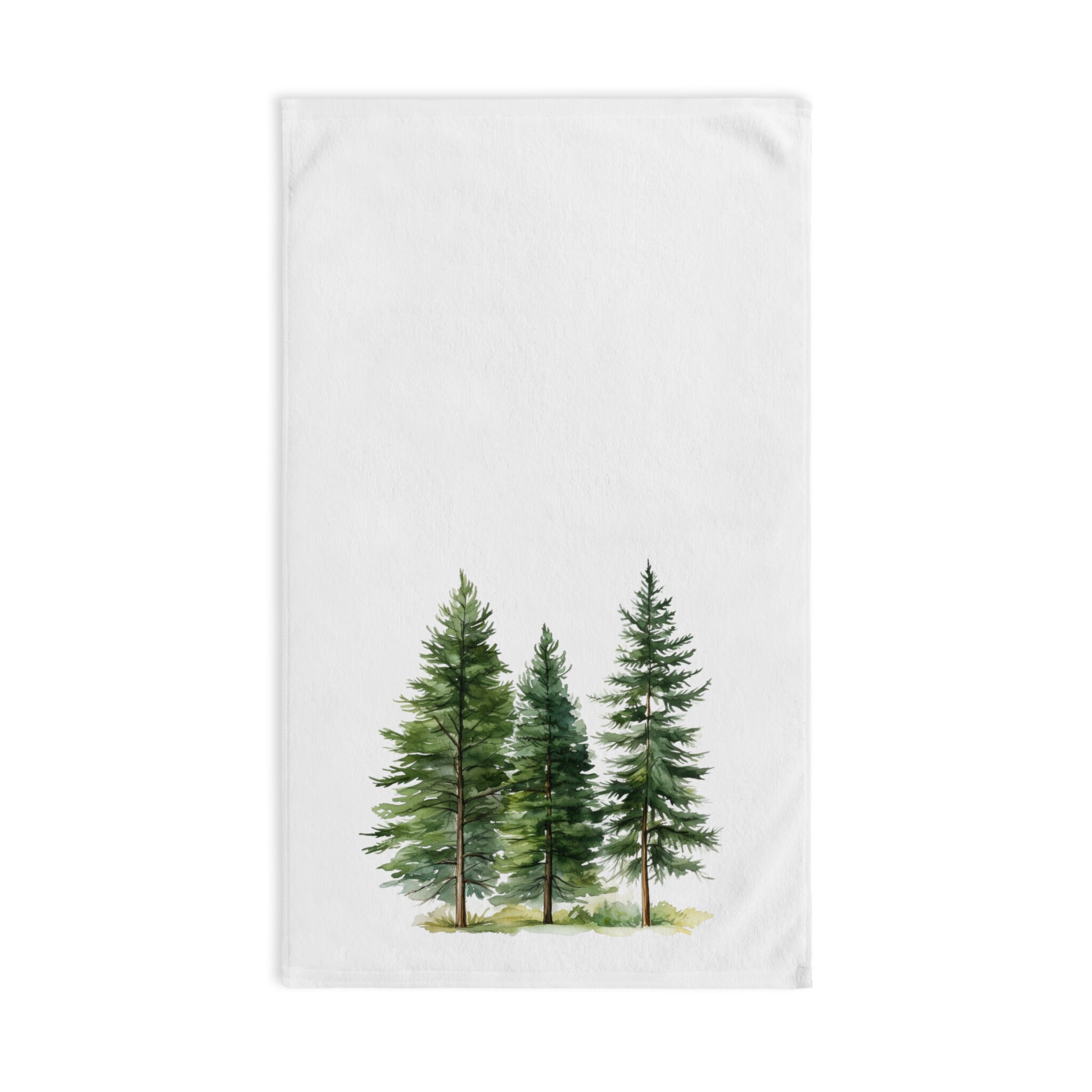 Pine Tree Hand Towel, Bathroom Towel, Rustic Cabin Hand Towel, Rustic ...