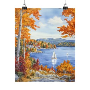 Alton Bay New Hampshire Print, Lake Winnipesaukee Art, Watercolor ...
