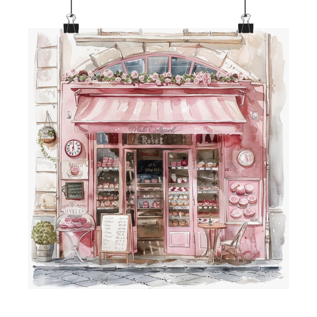 French Bakery Art, Paris Patisserie Painting, France Wall Art, French ...