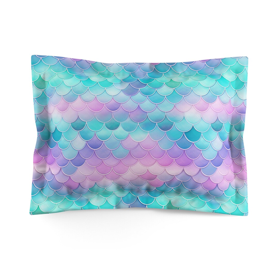 Mermaid Scales Pillow Sham, Mermaid Pillow Cover, Mermaid Bedroom Decor ...