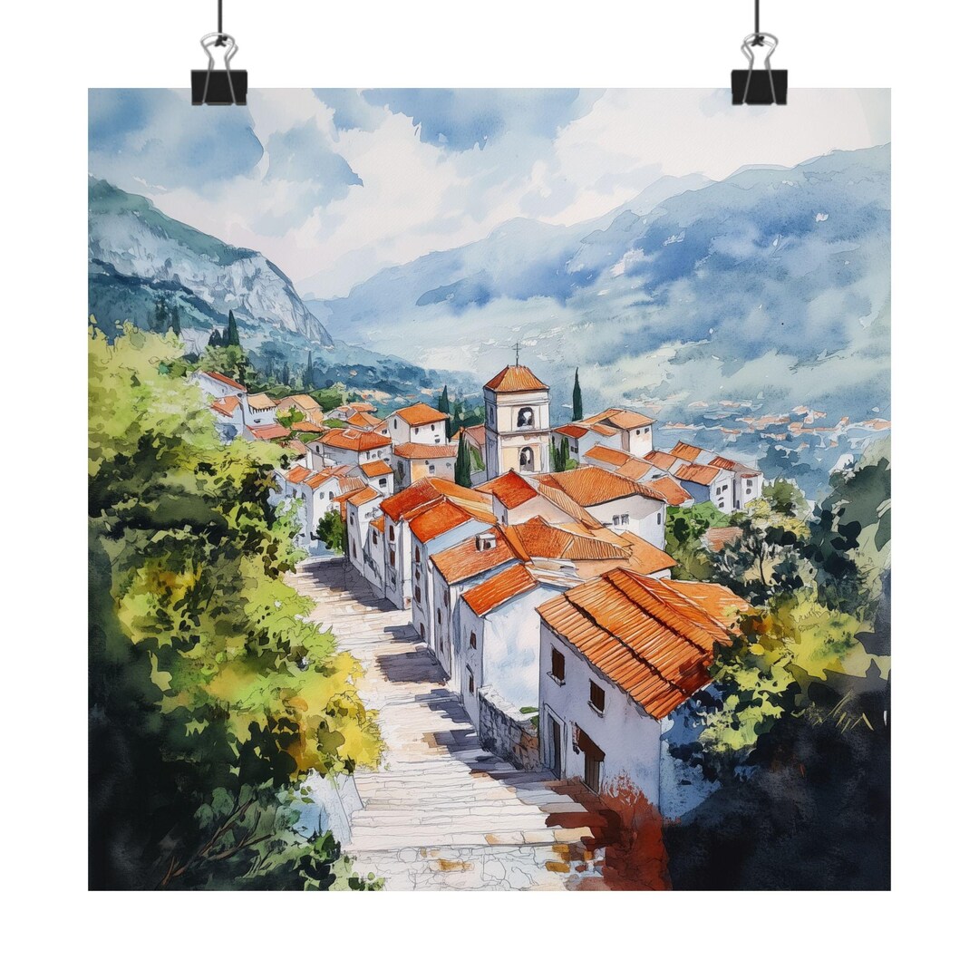 Montenegro Art, the Balkans, European Mountains Landscape Print ...