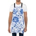 Chinoiserie Apron, Chinoiserie Floral Kitchen Apron, Blue Porcelain ...