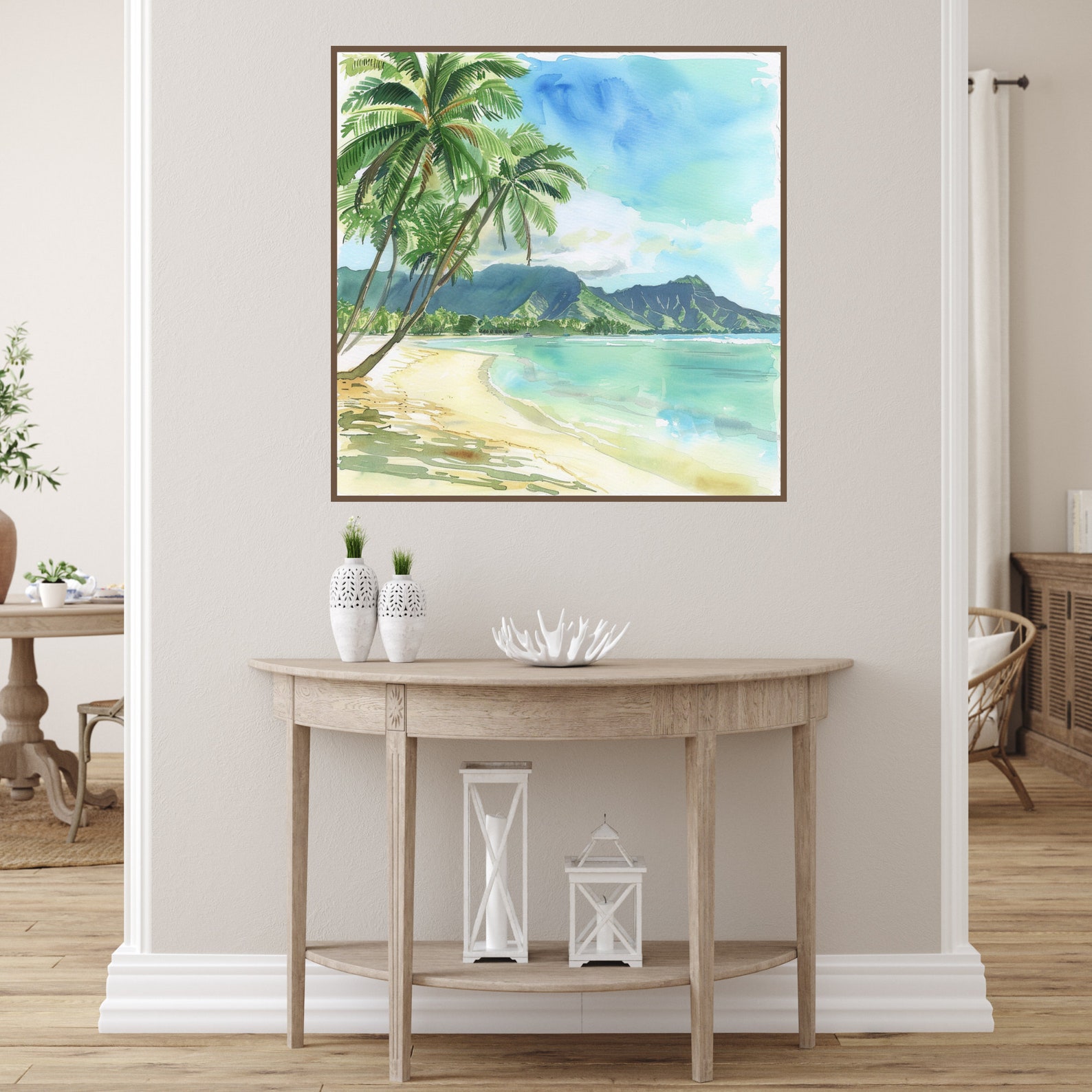 Hawaii Artwork, Kailua Watercolor Painting, Seascape Art, Hawaiian ...