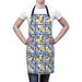 Italian Apron, Lemons and Blue Tile Kitchen Apron Spring Baking Apron ...