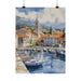 Split Croatia Watercolor Art Print: Harbor Seascape Artwork, Coastal ...
