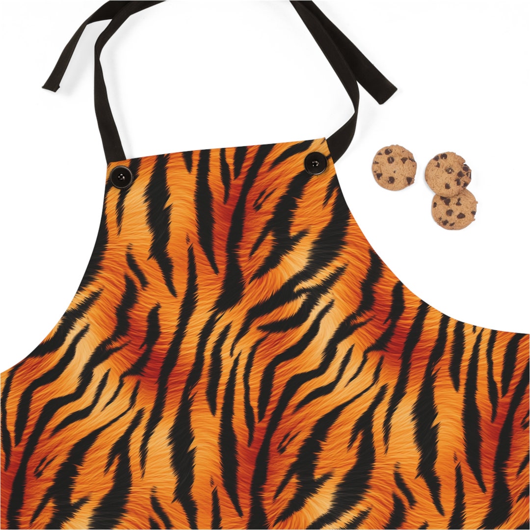 Bengal Tiger Print Apron, Tiger Print Apron, Animal Print Apron, Animal ...