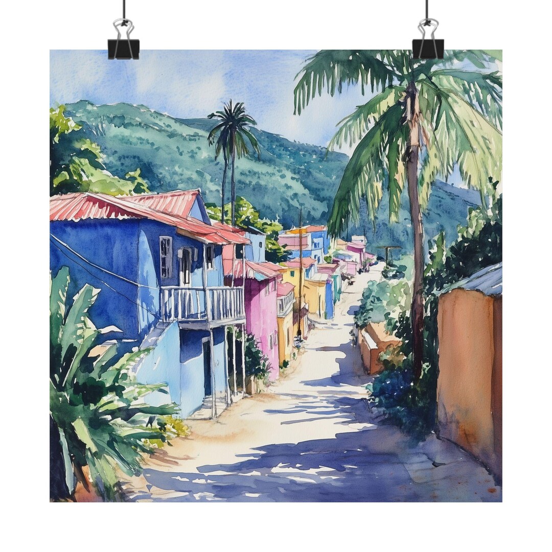 Haiti Painting, Port-au-prince Art Print, Haiti Wall Art, Caribbean ...