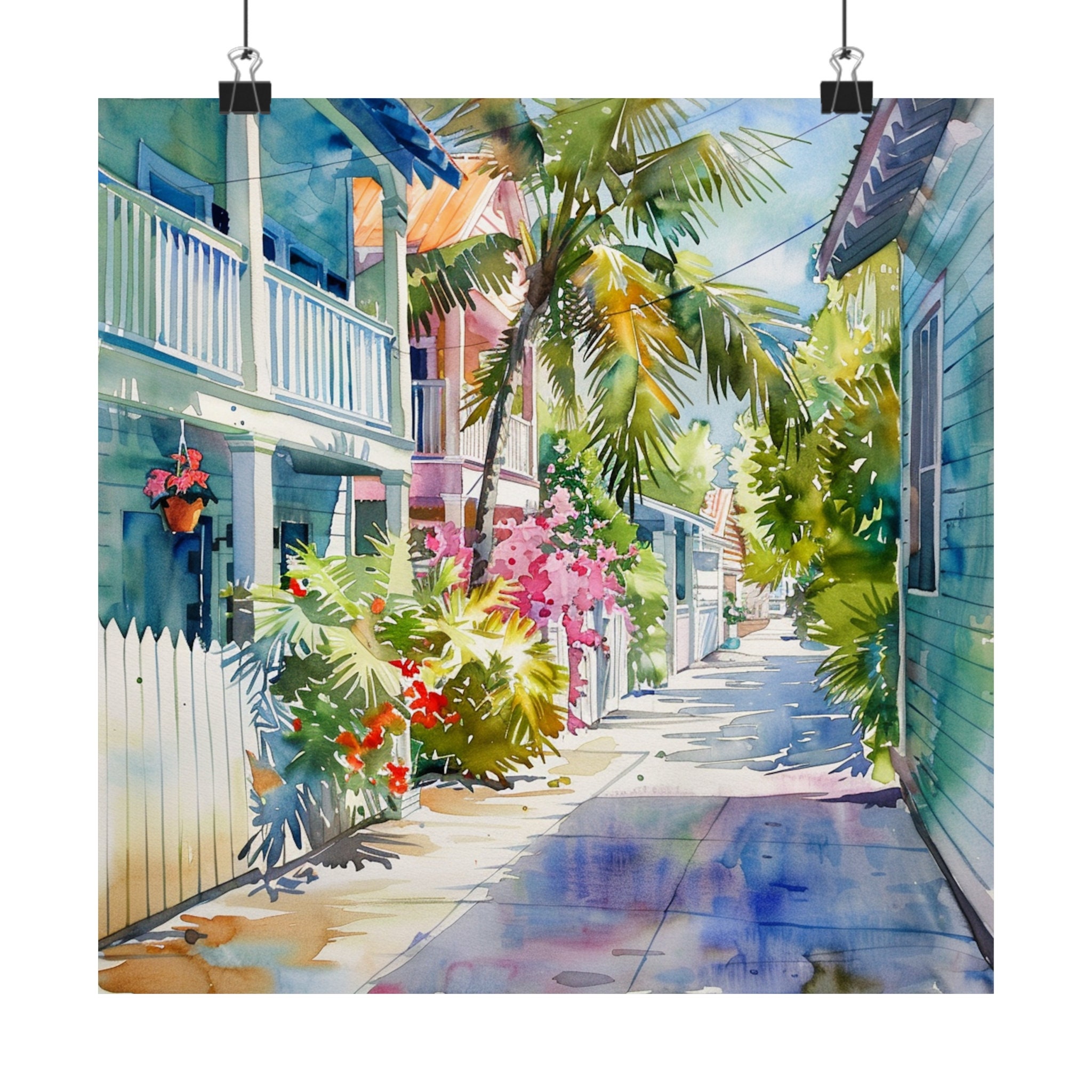 Key West Painting Florida Keys Art Print, Watercolor Key West Print ...