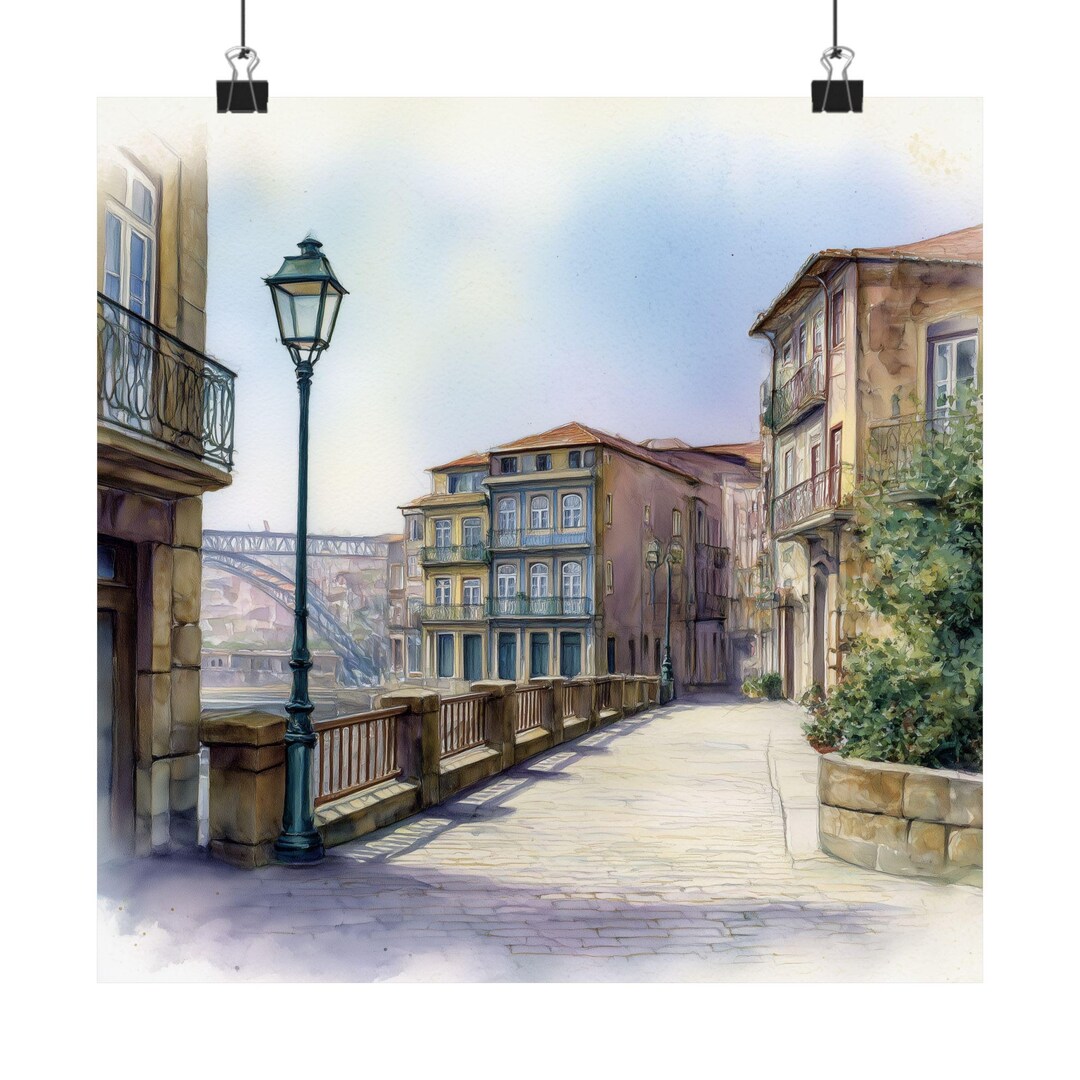 Porto Watercolor Painting, Portugal Wall Art, Portuguese Artwork, Porto ...