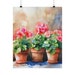 Geranium Painting Floral Watercolor Art Print Geranium Pots Wall Art ...