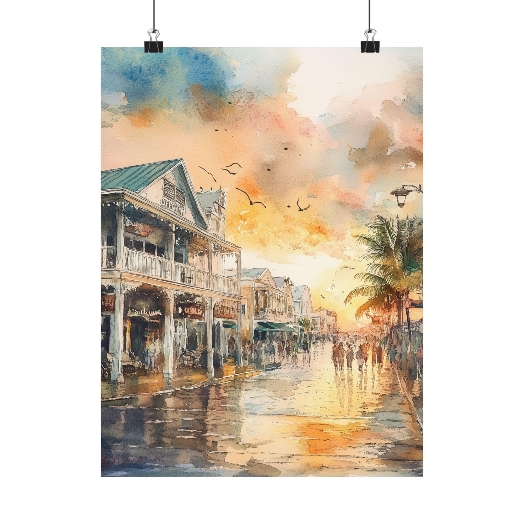 Key West Art, Mallory Square Sunset, Duval Street, Rainy Afternoon ...