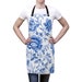 Chinoiserie Apron, Chinoiserie Floral Kitchen Apron, Blue Porcelain ...
