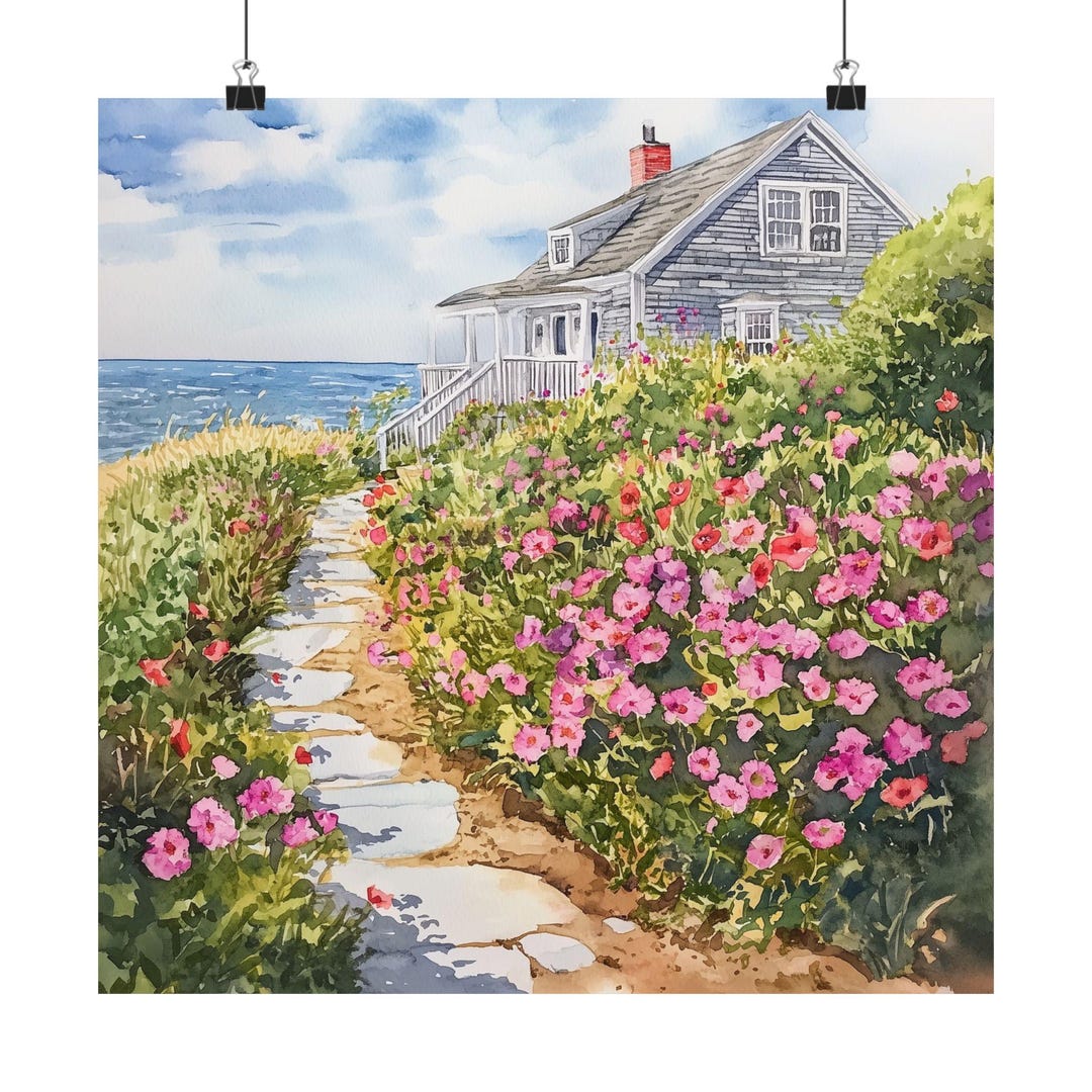 Cape Cod Watercolor Print: Coastal New England Art, Massachusetts ...