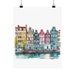 Amsterdam Painting Spring Cityscape Watercolor Art Print, Netherlands ...