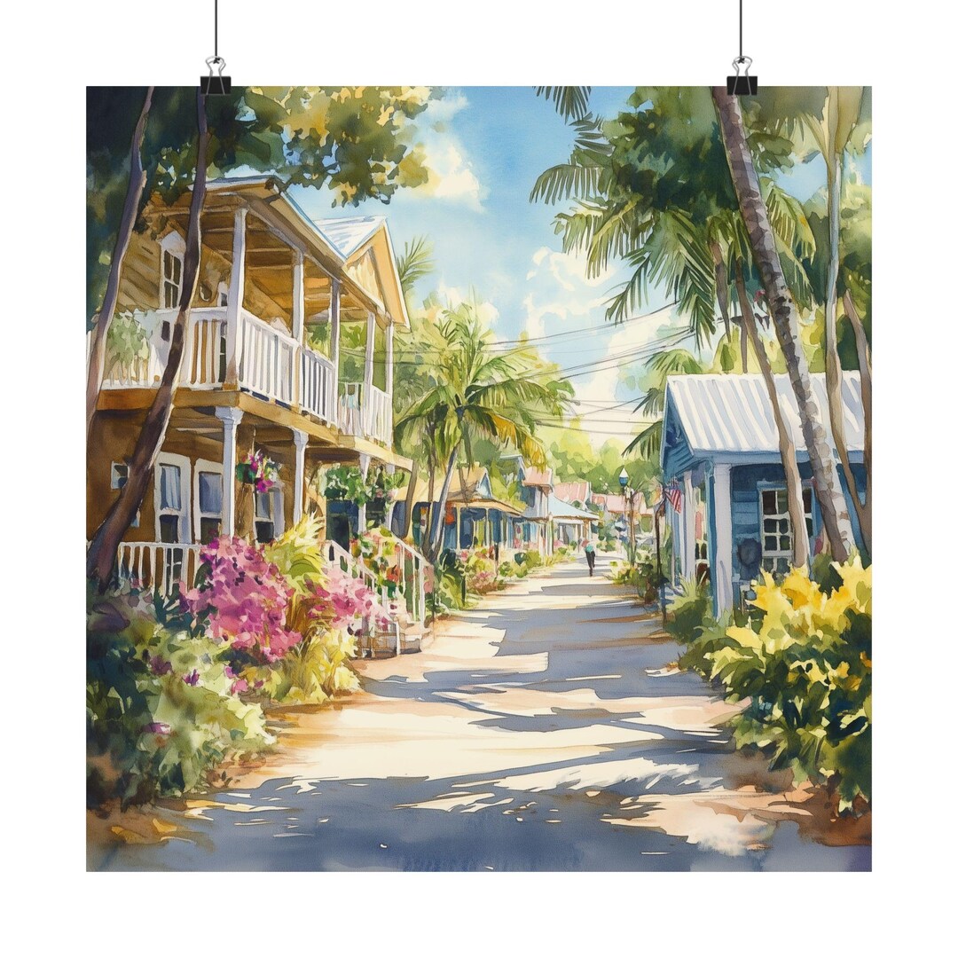 Key Largo Art, Florida Keys Watercolor Painting, Florida Travel Gift ...