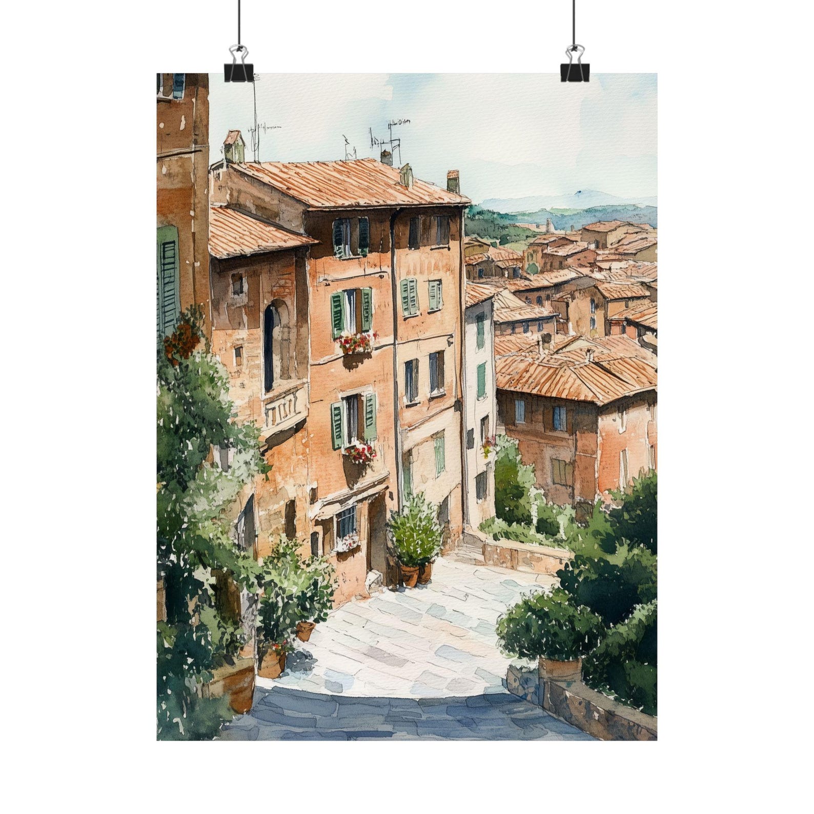 Siena Art, Tuscany Italy Print, Italian Wall Art, Streetscape ...