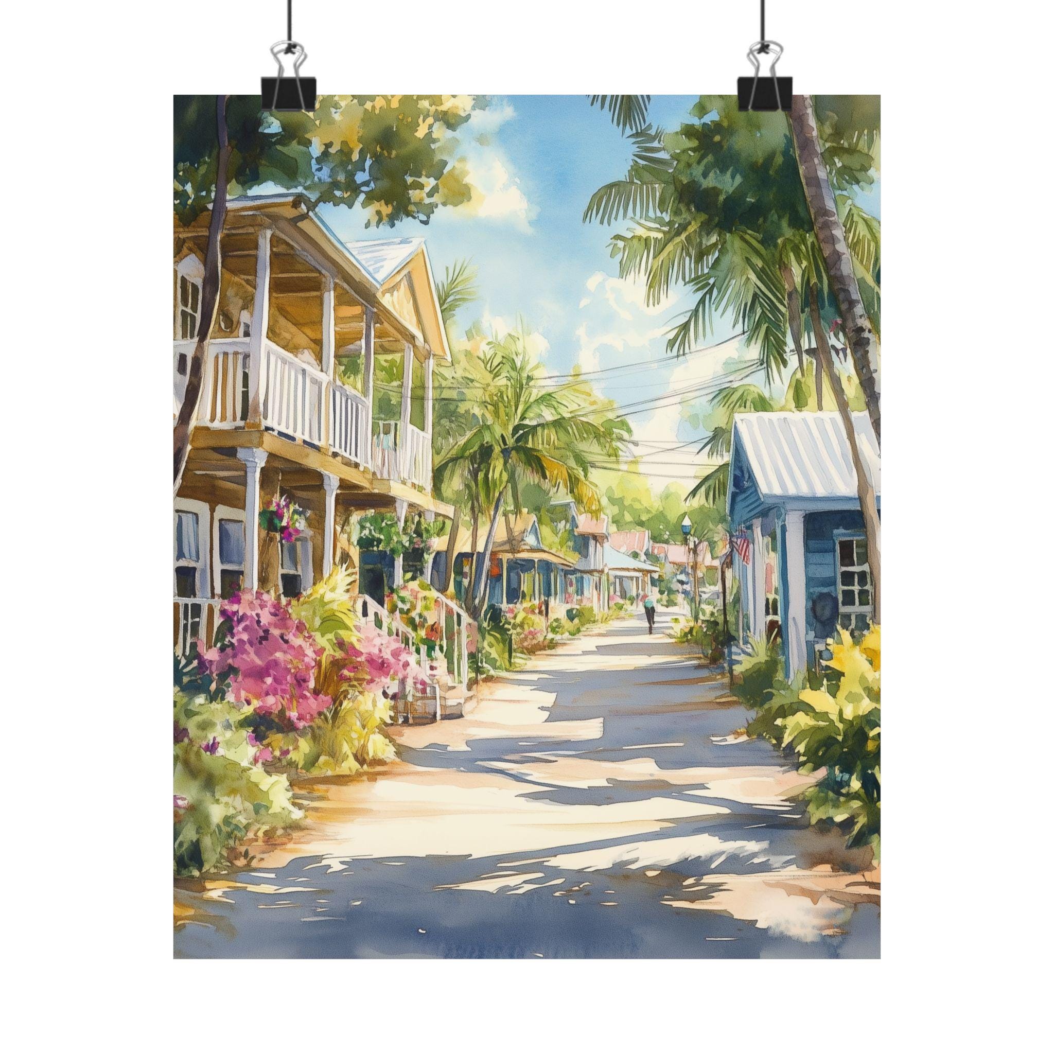 Key Largo Art, Florida Keys Watercolor Painting, Florida Travel Gift ...