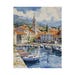 Split Croatia Watercolor Art Print: Harbor Seascape Artwork, Coastal ...