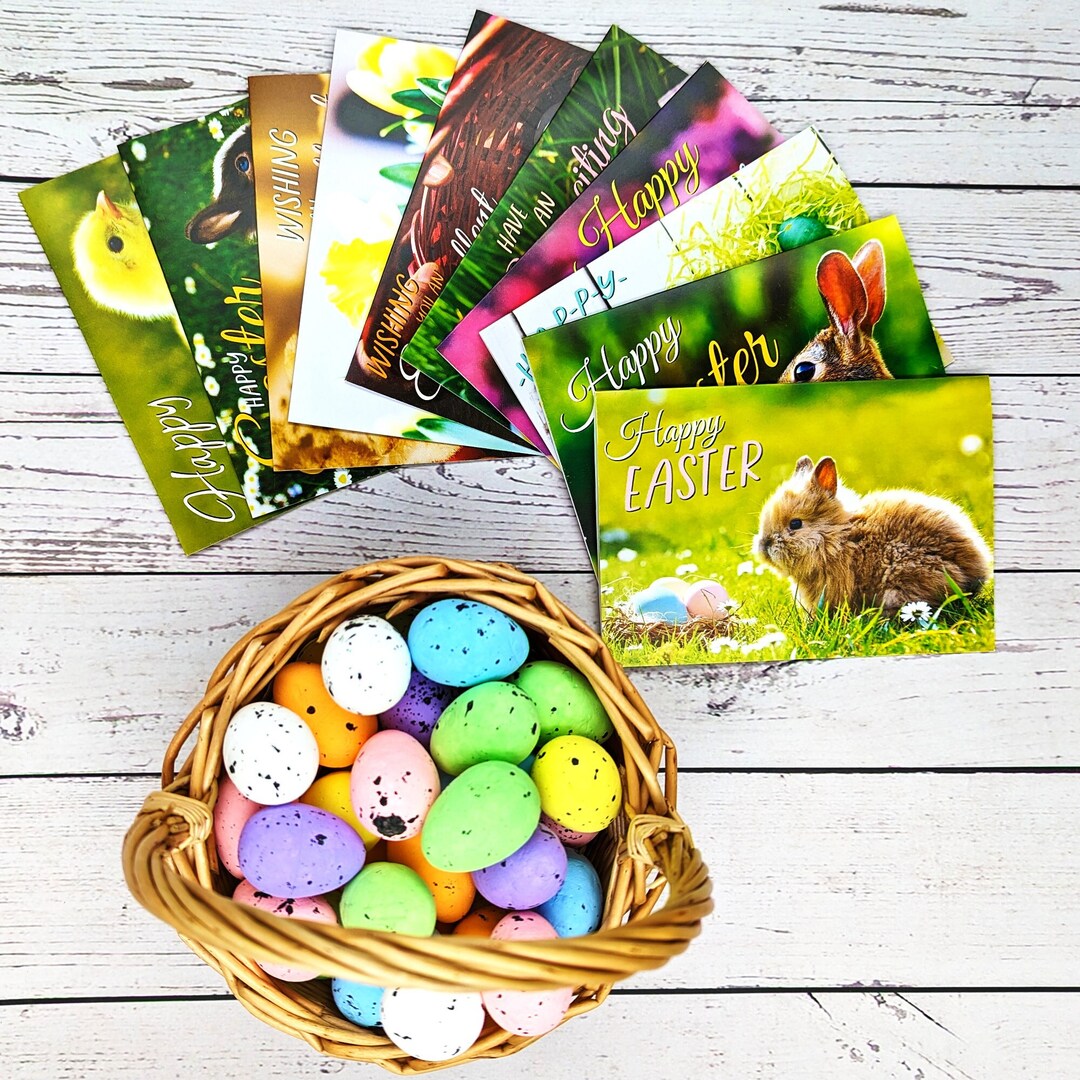 Easter Cards Pack of 10, A6 Multipack Blank Greeting Cards With ...