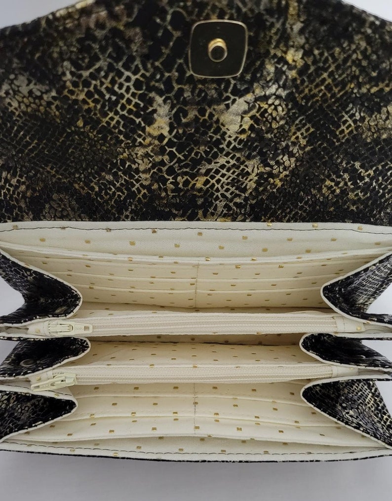 Black and Gold Clutch Wallet - Etsy