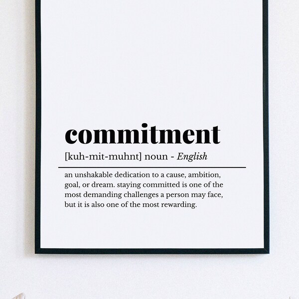 Commitment Poster - Etsy