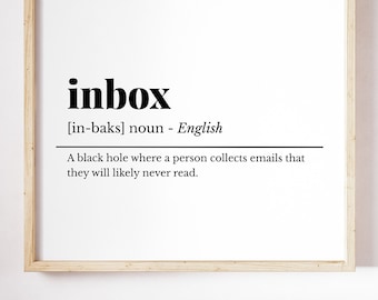 Inbox Art Print - Etsy