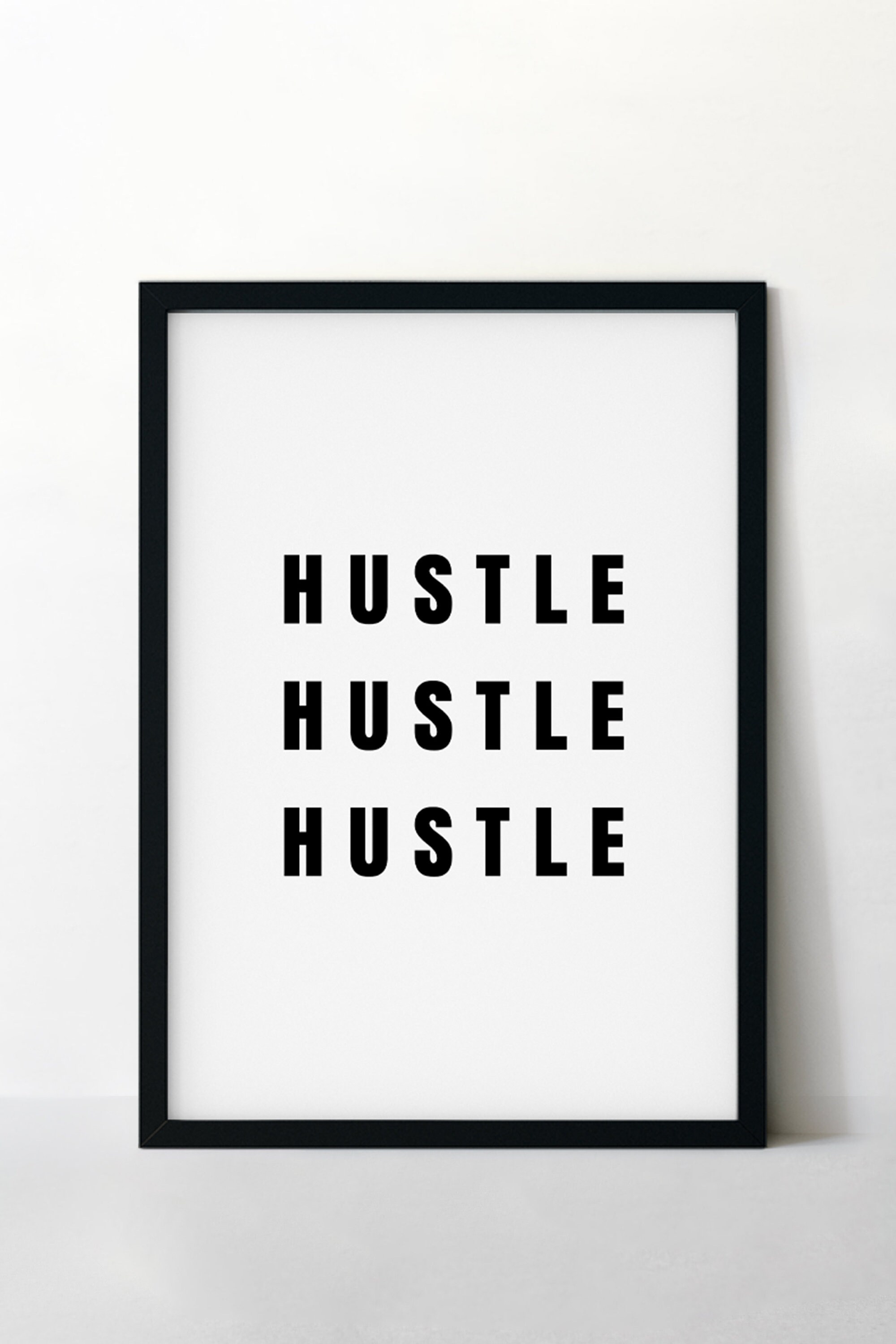 Motivational Wall Decor, Hustle Sign, Hustle Quote, Inspirational Wall ...