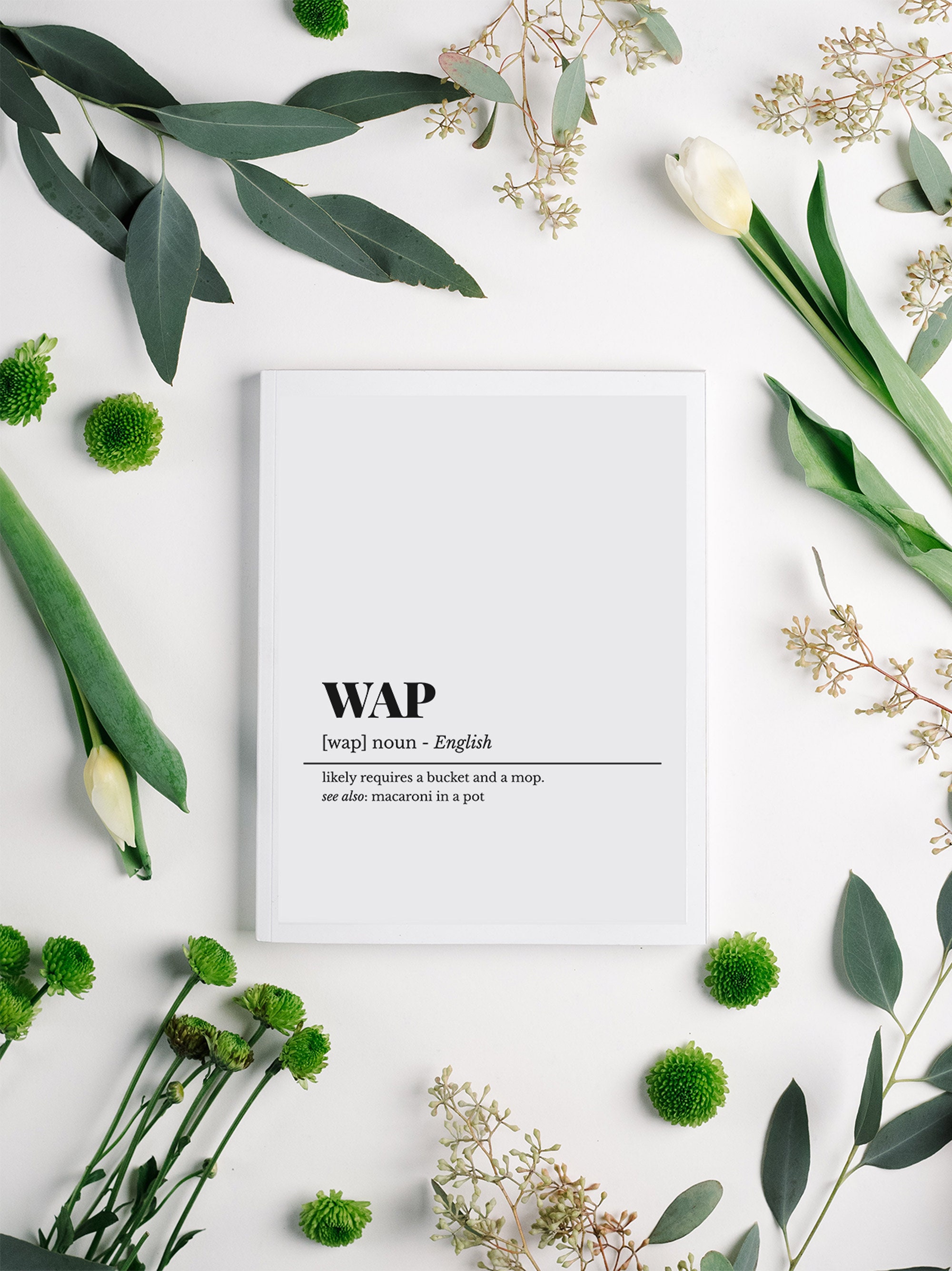 WAP Definition Print Wap Art Print Funny Home Decor Wap - Etsy