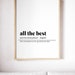 Definition Poster, All the Best Definition, Funny Office Sign, Home ...