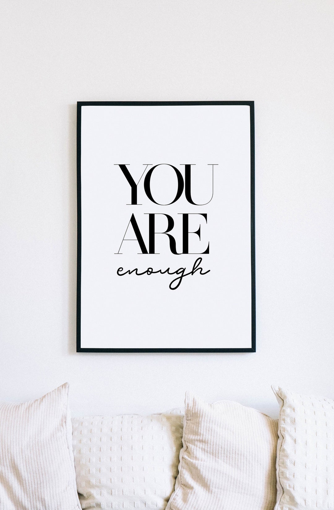 Affirmation Wall Art, You Are Enough Print, Feminist Poster, Positive ...