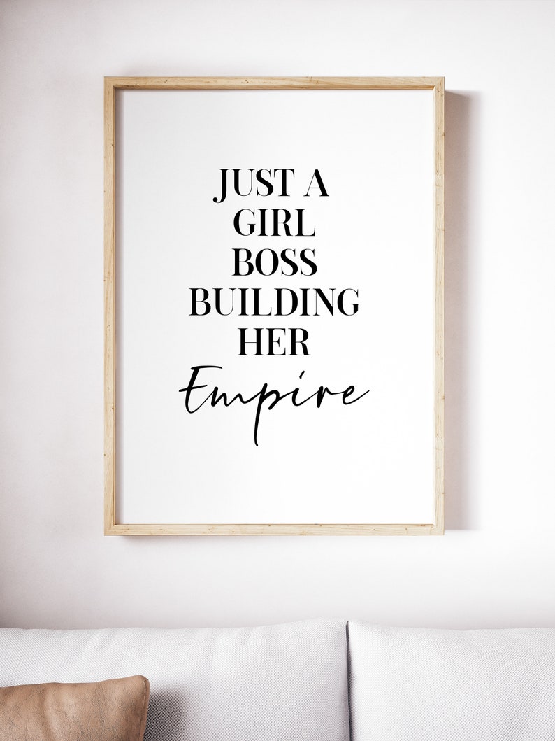 Just A Girl Boss Building Her Empire Girl Boss Print Women - Etsy
