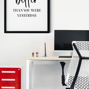 Motivational Wall Art Be Better Than You Were Yesterday - Etsy