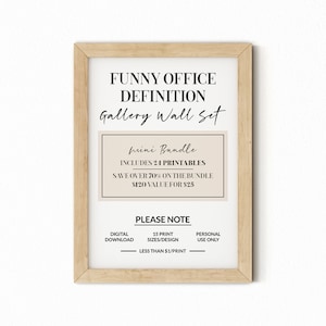Funny Office Decor 24 Printables Gallery Wall Set Funny | Etsy UK