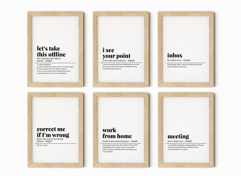 Office Wall Art Set, 40+ Printables, Home Office Decor, Work From Home ...