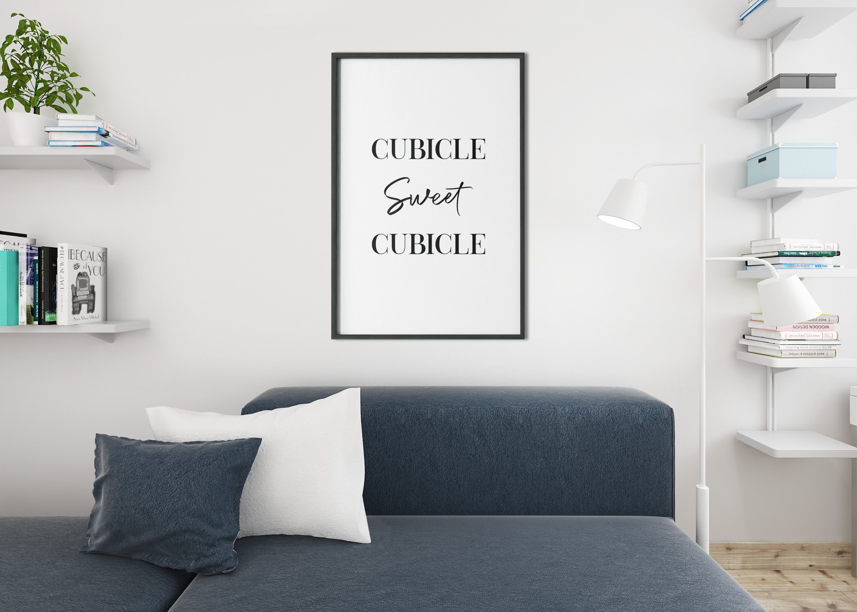 Work Printable Art, Cubicle Sweet Cubicle, Printable Wall Art, Office ...