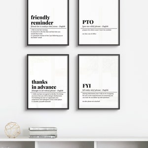 Funny Office Decor, 10 Printables, Gallery Wall Set, Office Wall Art ...