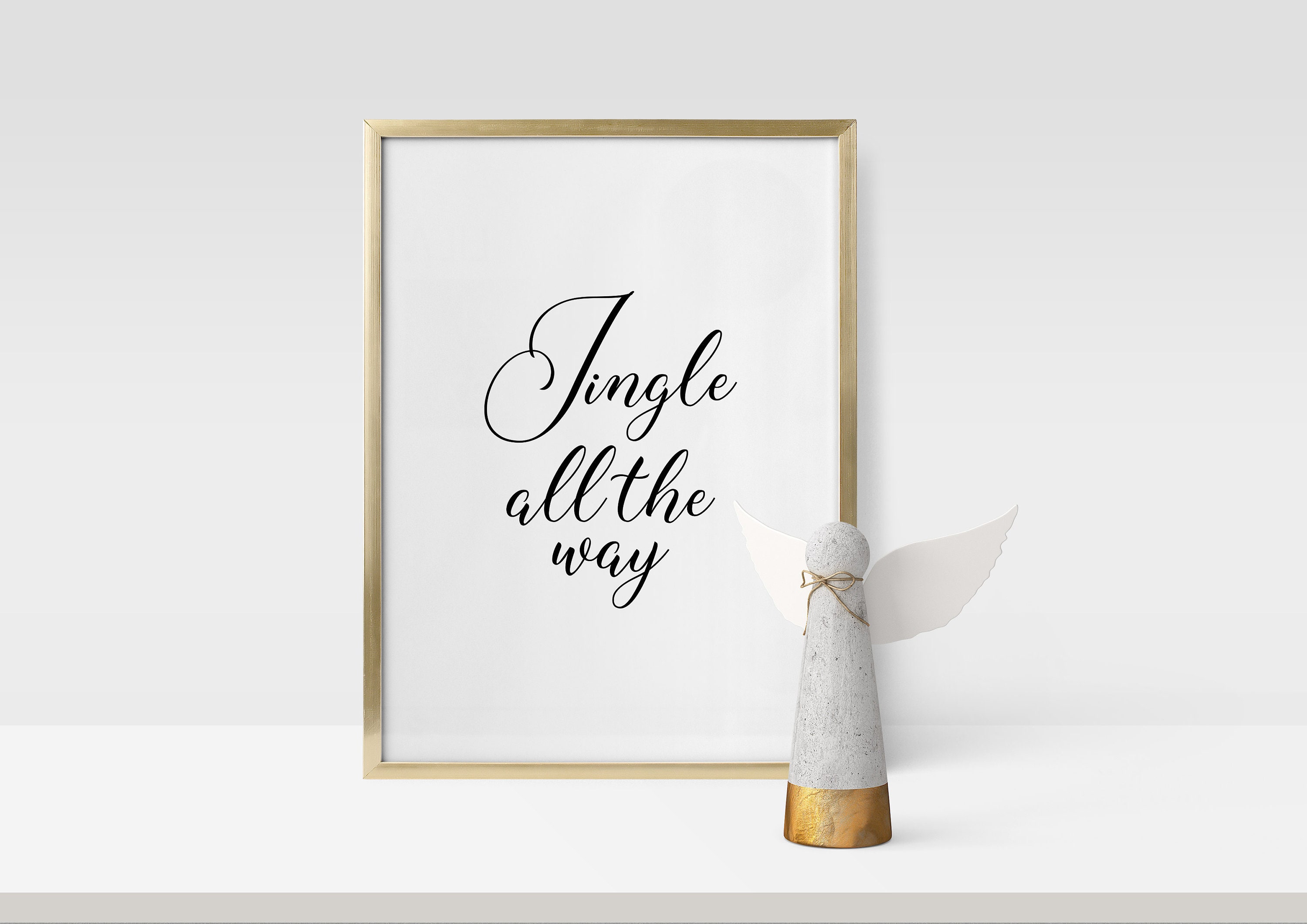 Christmas Printables Jingle All the Way Print Christmas Wall | Etsy