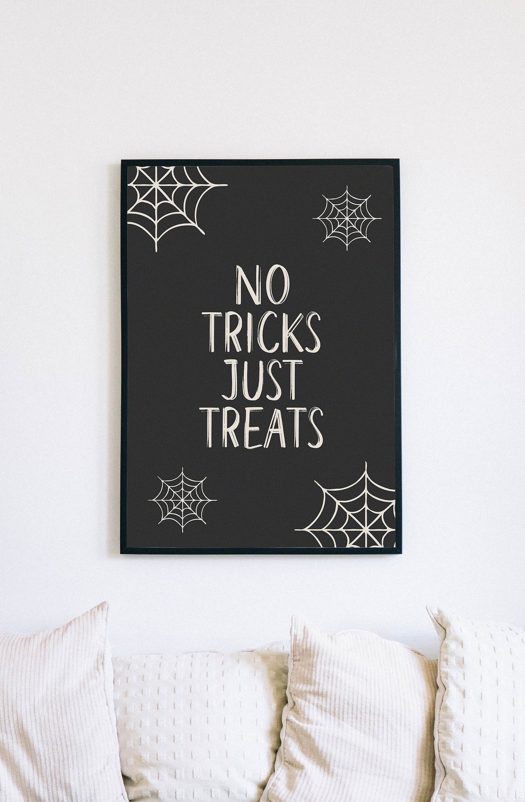 Halloween Printables, No Tricks Just Treats, Halloween Decor, Happy ...