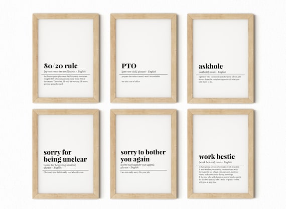 Office Wall Art Set 40 Printables Home Office Decor Work | Etsy