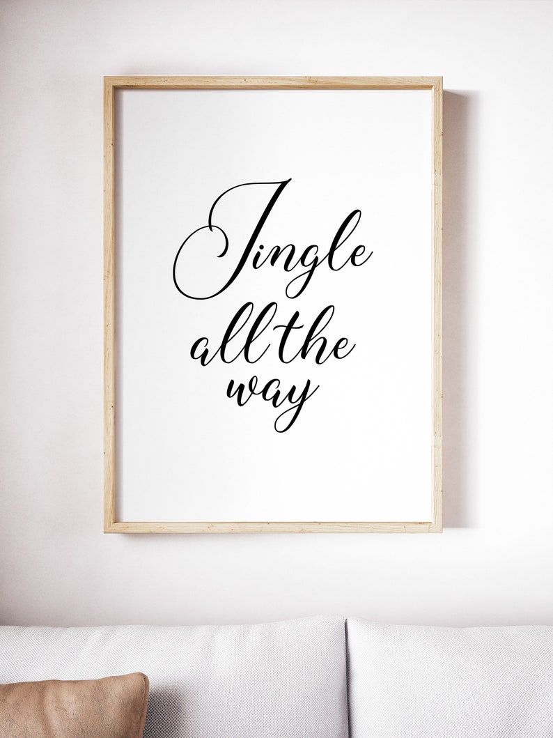 Christmas Printables Jingle All the Way Print Christmas Wall | Etsy