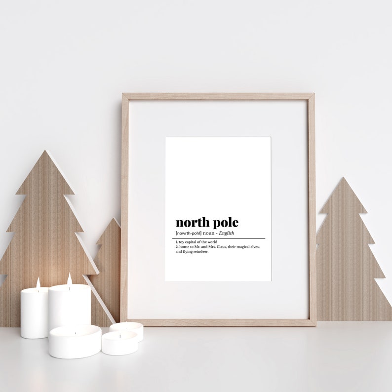 North Pole Definition Printable North Pole Poster North Pole - Etsy