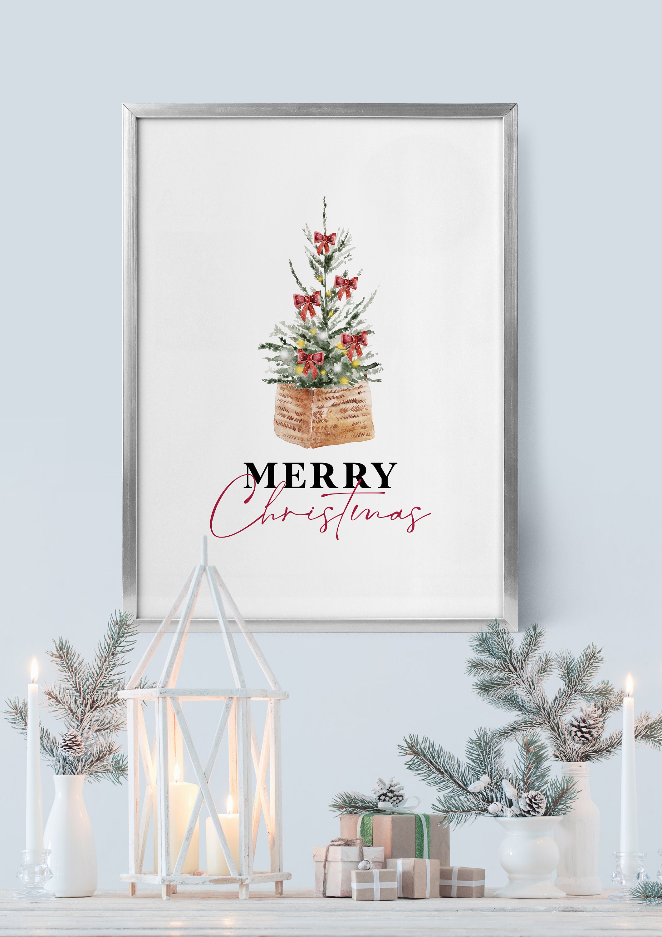Christmas Prints, Merry Christmas Print, Christmas Printable Wall Art ...