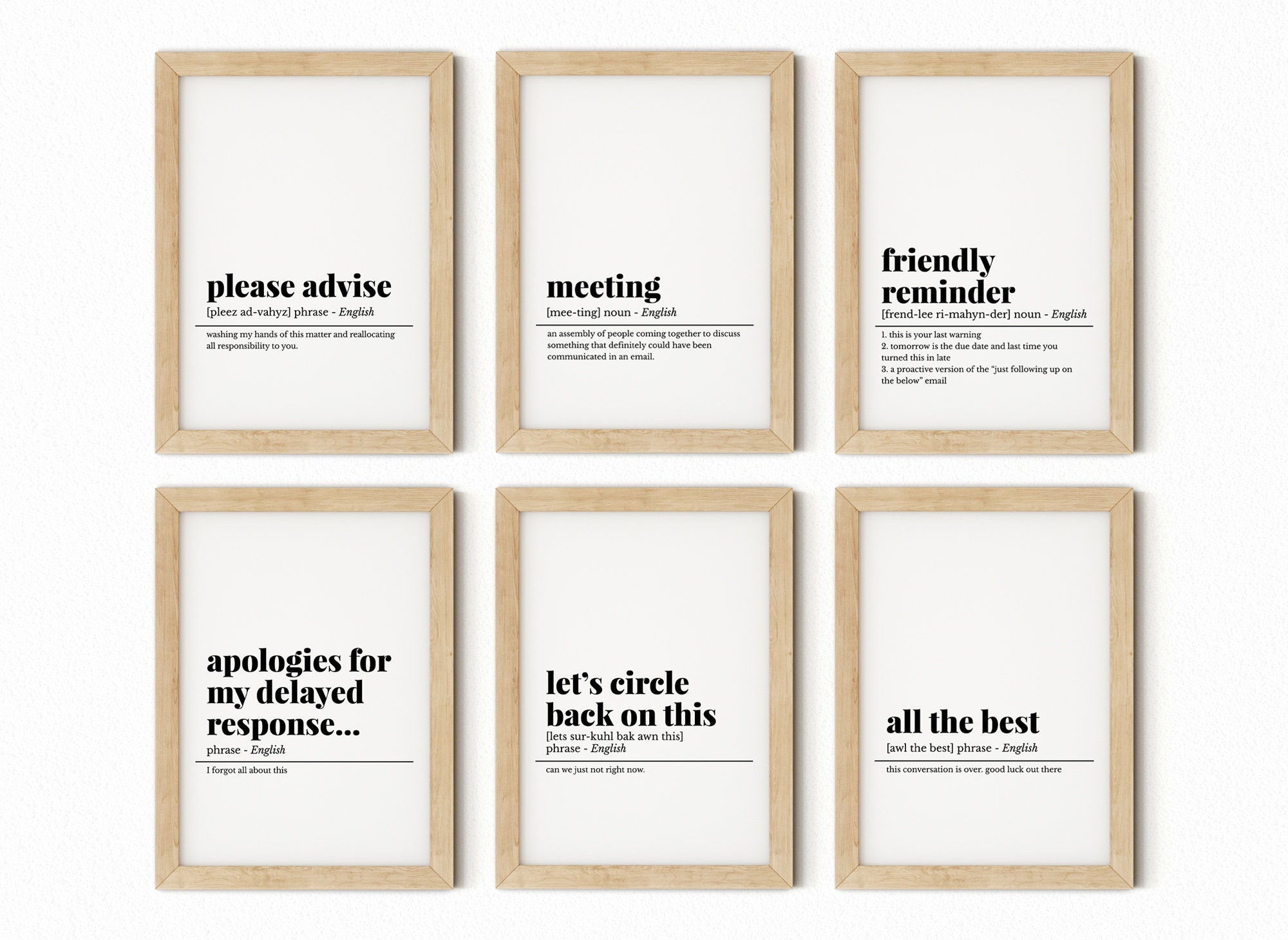 Funny Office Decor 24 Printables Gallery Wall Set Office - Etsy UK