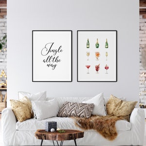Christmas Printables, Jingle All the Way Print, Christmas Wall Art ...