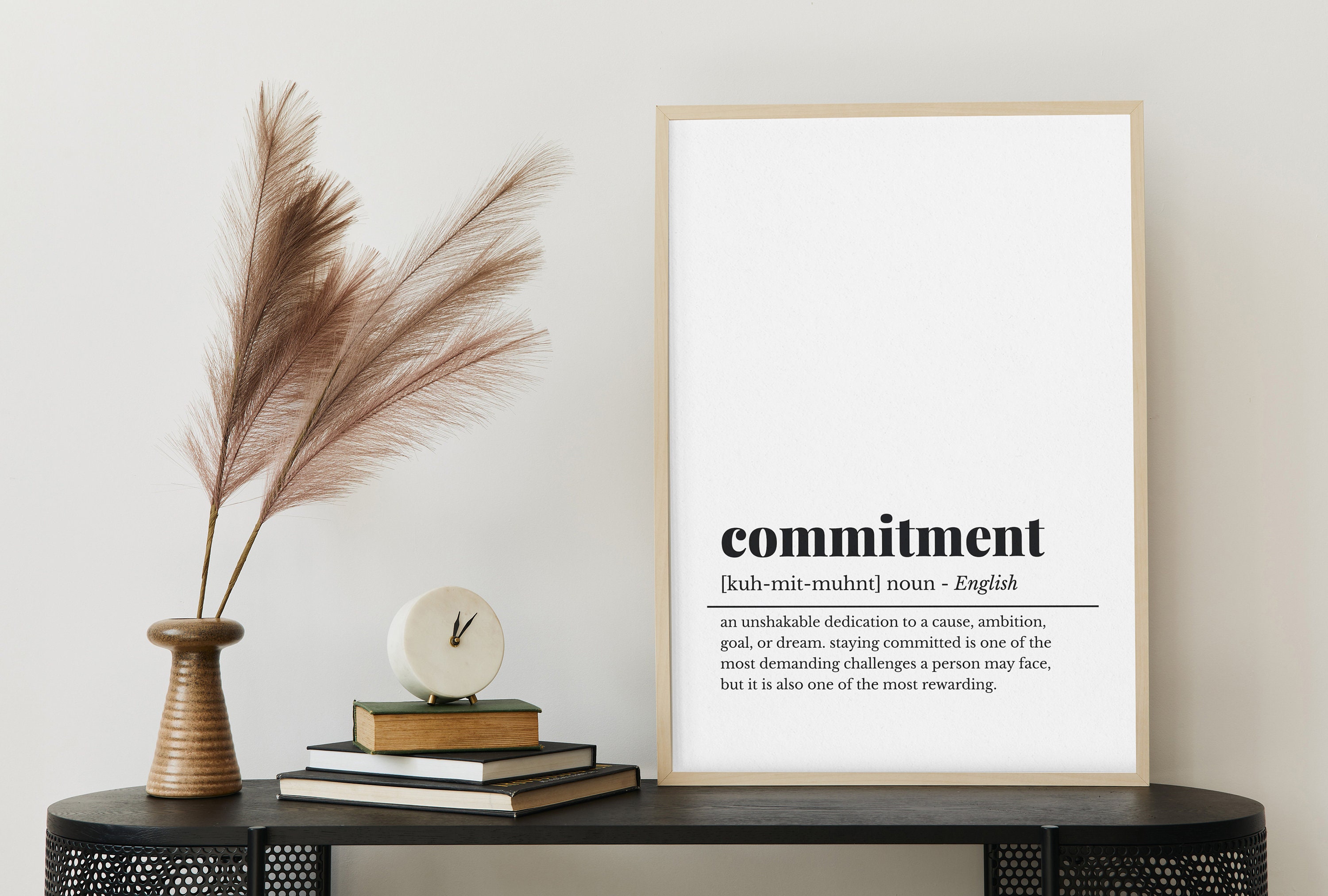 Commitment Definition Print Office Wall Art Printable Wall - Etsy