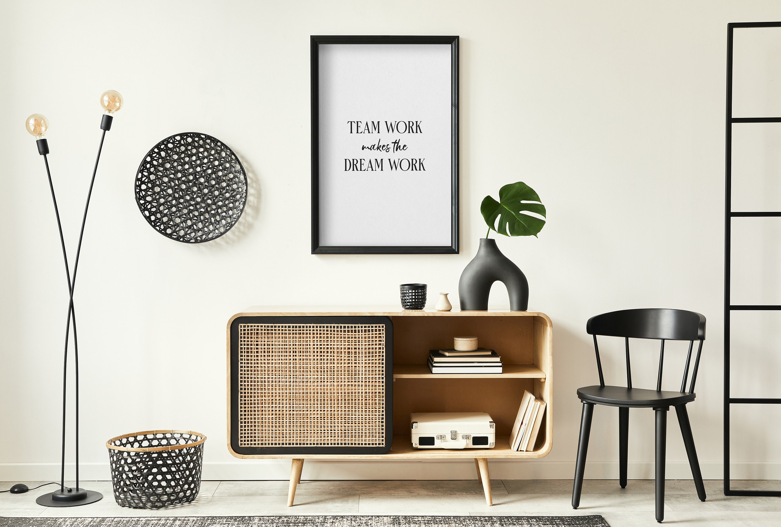 Cubicle Decor Team Work Makes the Dream Work Printable Wall - Etsy