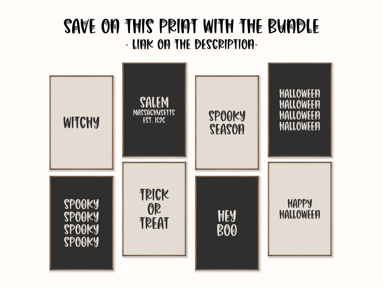 Halloween Printables Spooky Season Decor Modern Halloween - Etsy