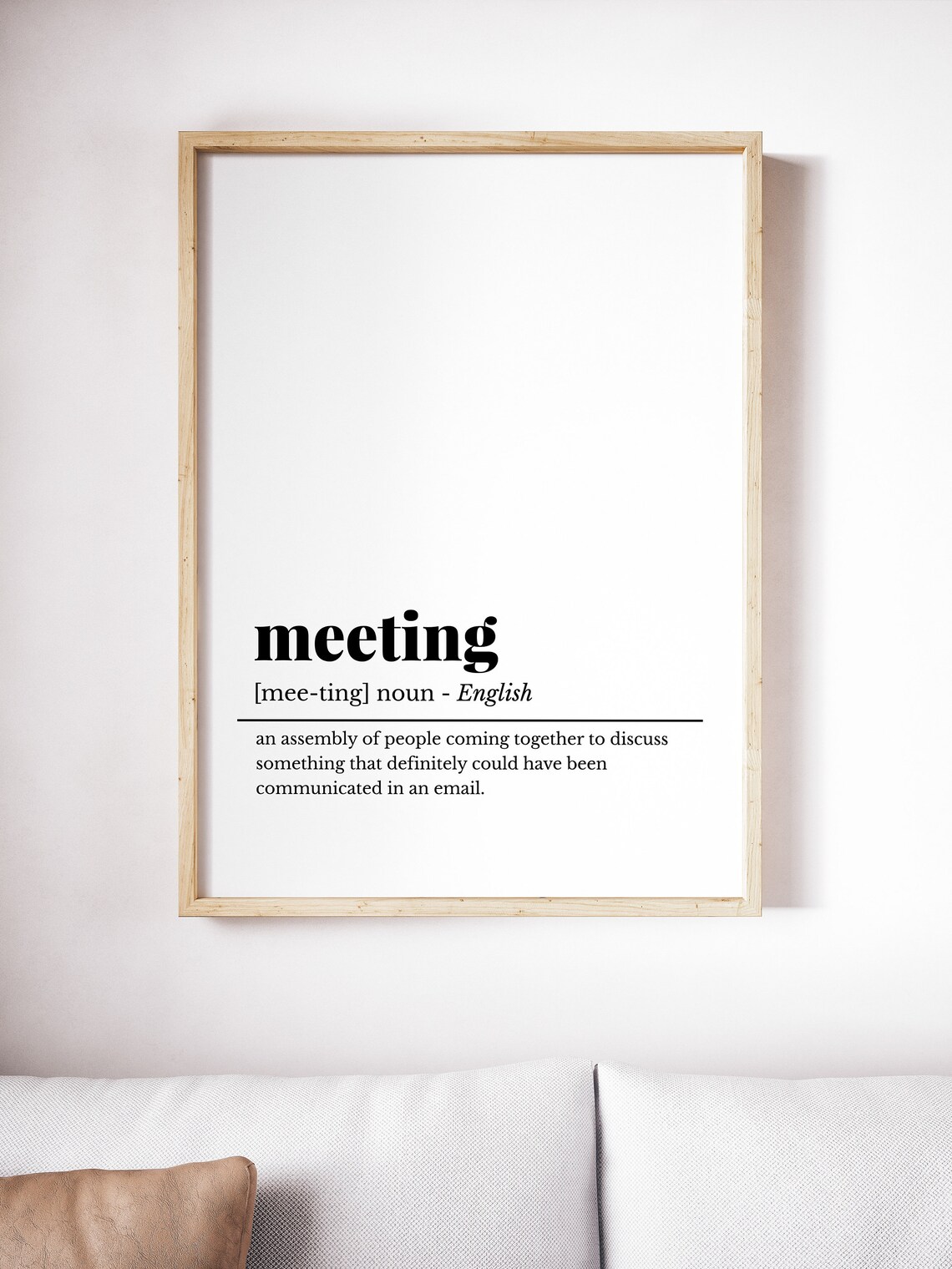 Funny Home Office Poster Meeting Definition Print Home - Etsy